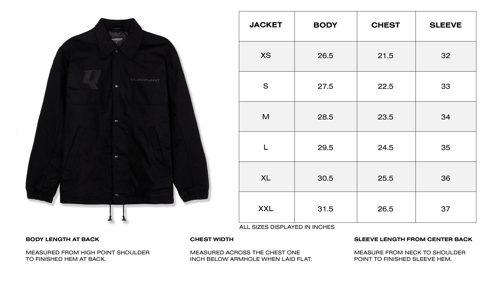 Size Guide – Quadrant